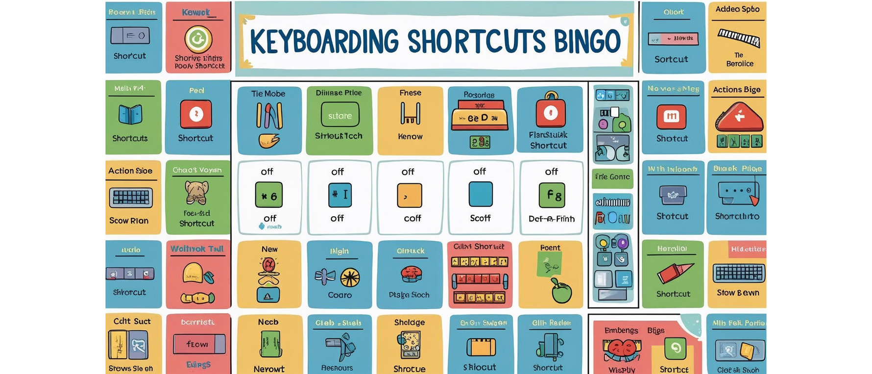 Keyboarding Shortcuts Bingo