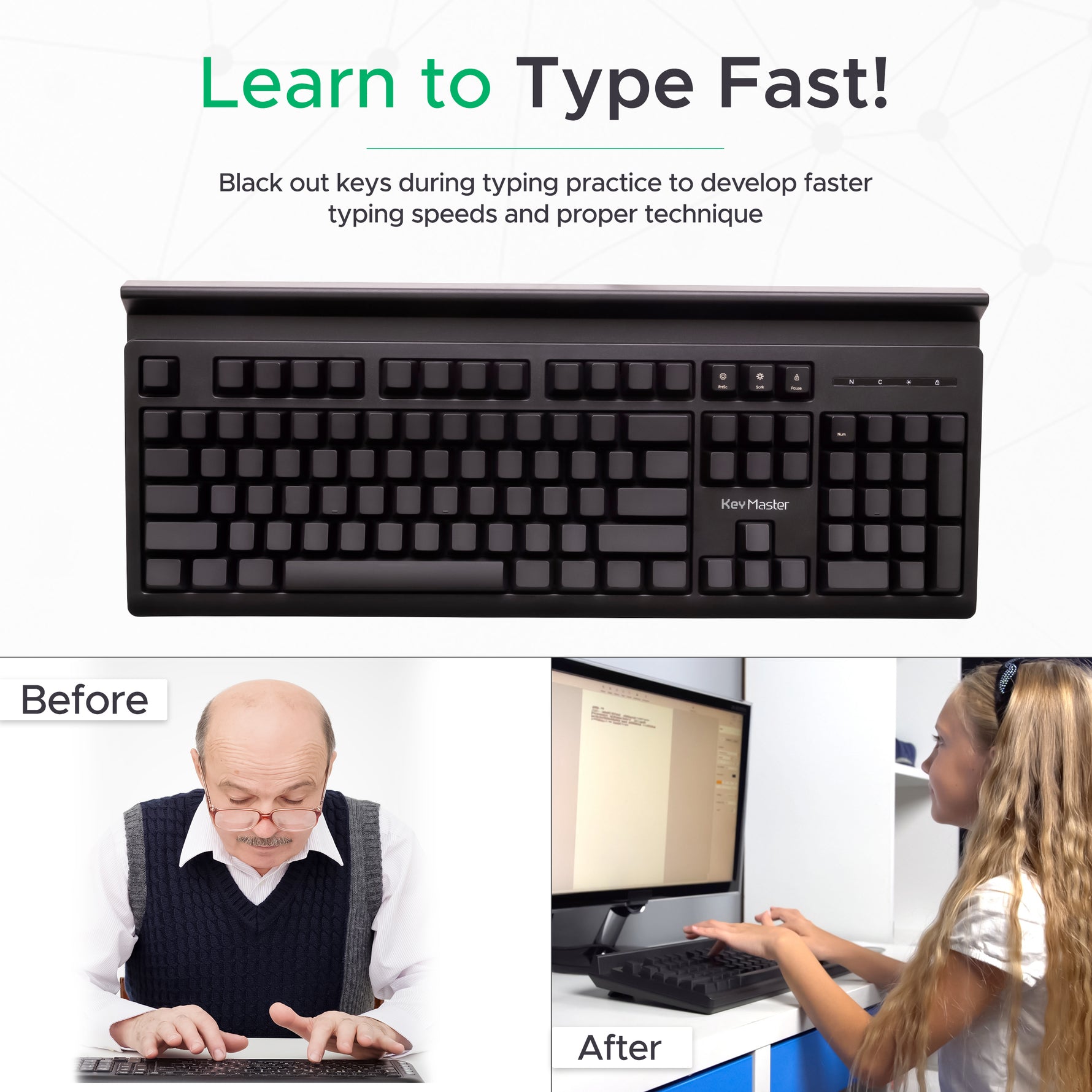 KeyMaster Learning Lights Keyboard for Keyboarding Classroom